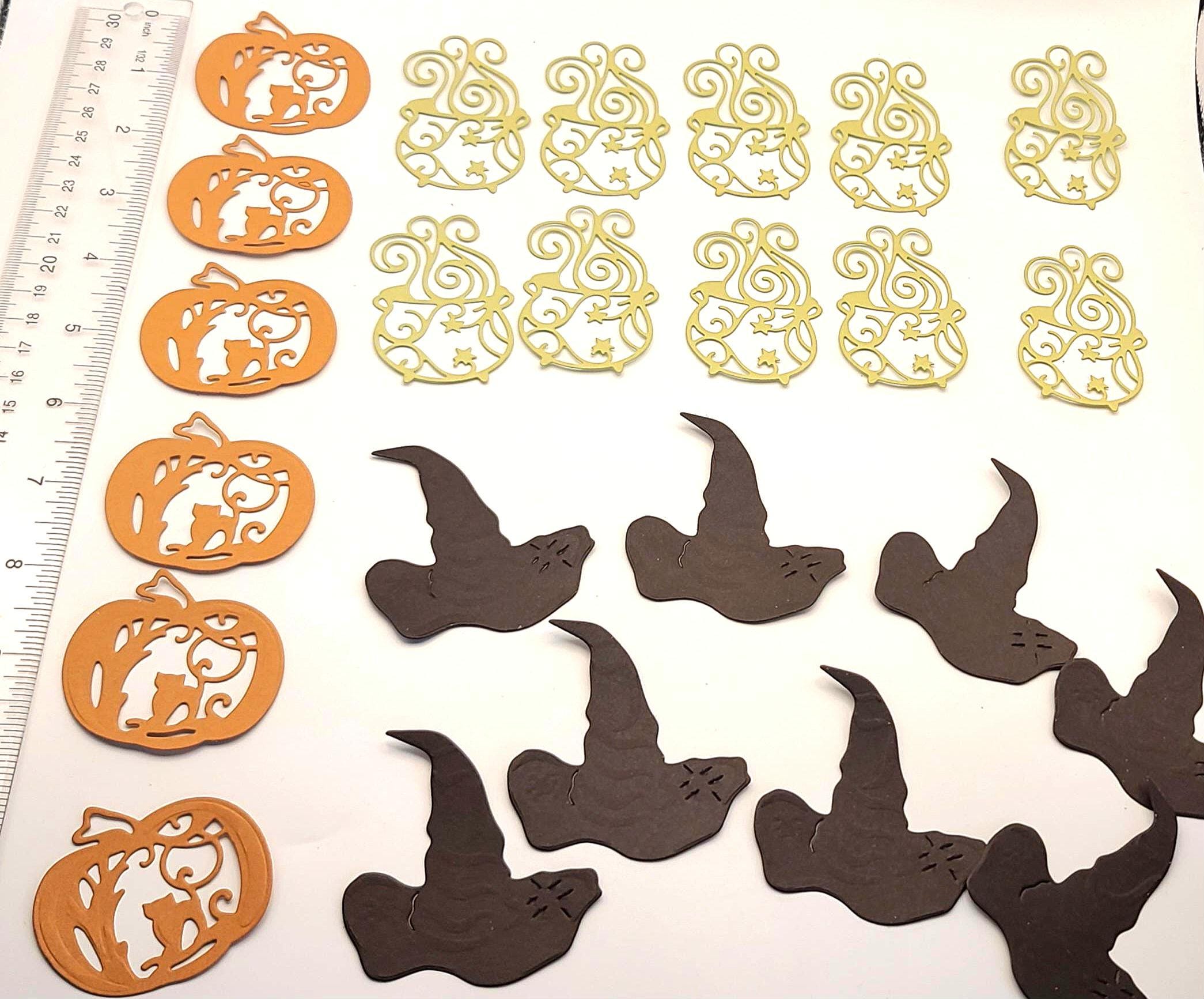 Pumpkins, Cauldrons and Witch Hats Die Cut Collection (24 Pcs) - Etsy