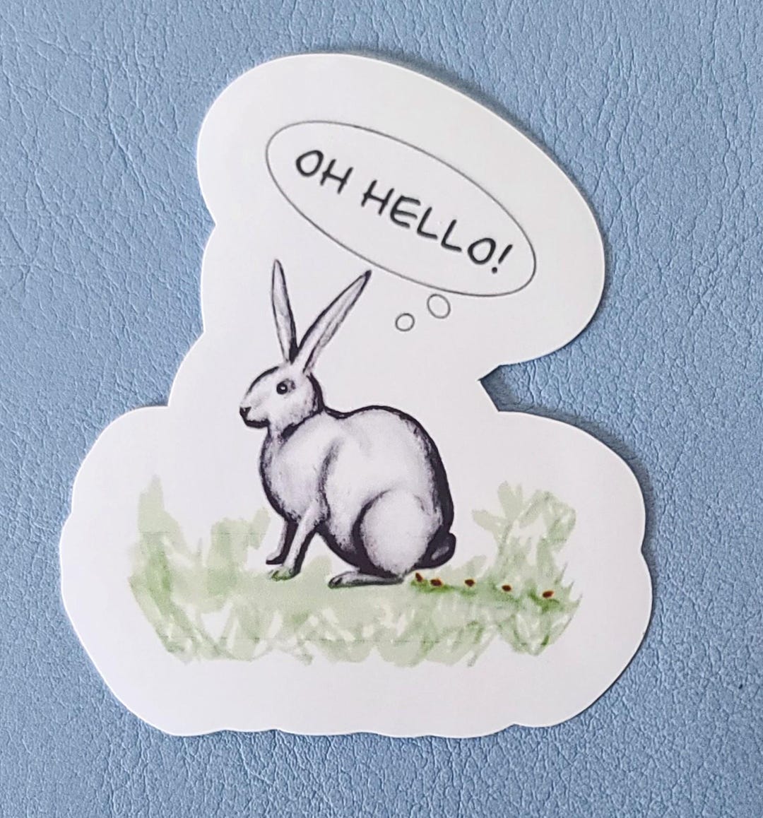 Pooping Bunny Sticker - Etsy