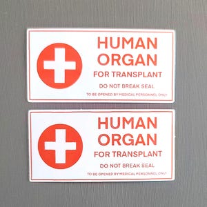 Human Organ Transplant Prank Stickers (set of 2) - Etsy
