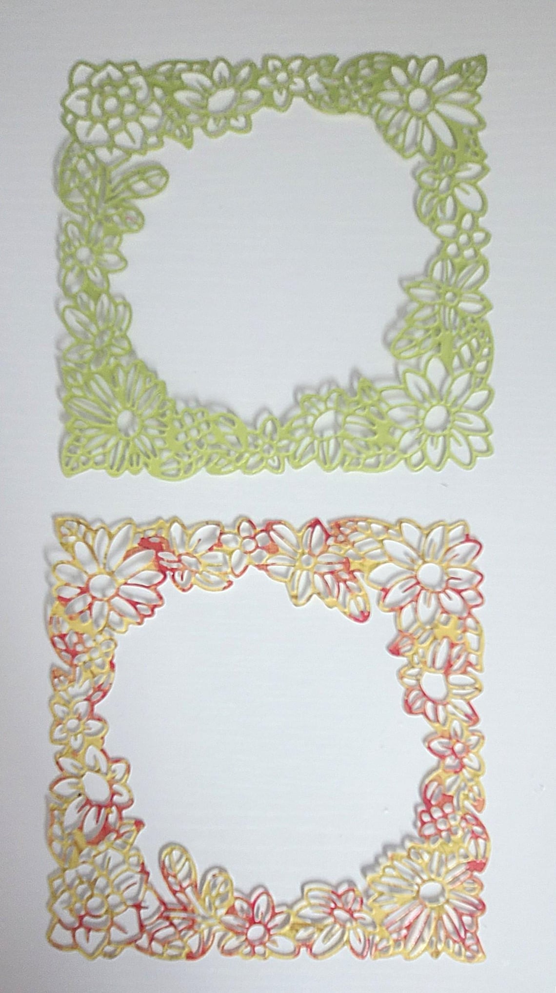 Floral Cardstock Square Die Cuts (6 Pcs) - Etsy