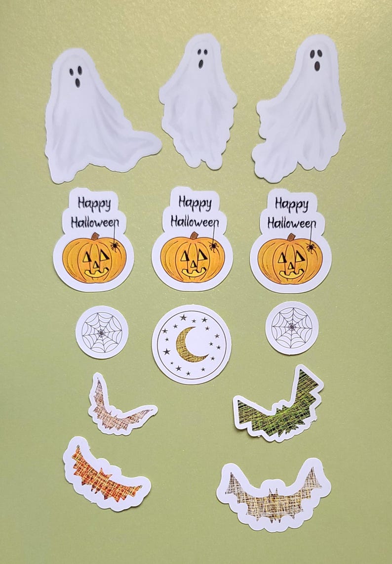 13 Piece Halloween Sticker Set - Etsy