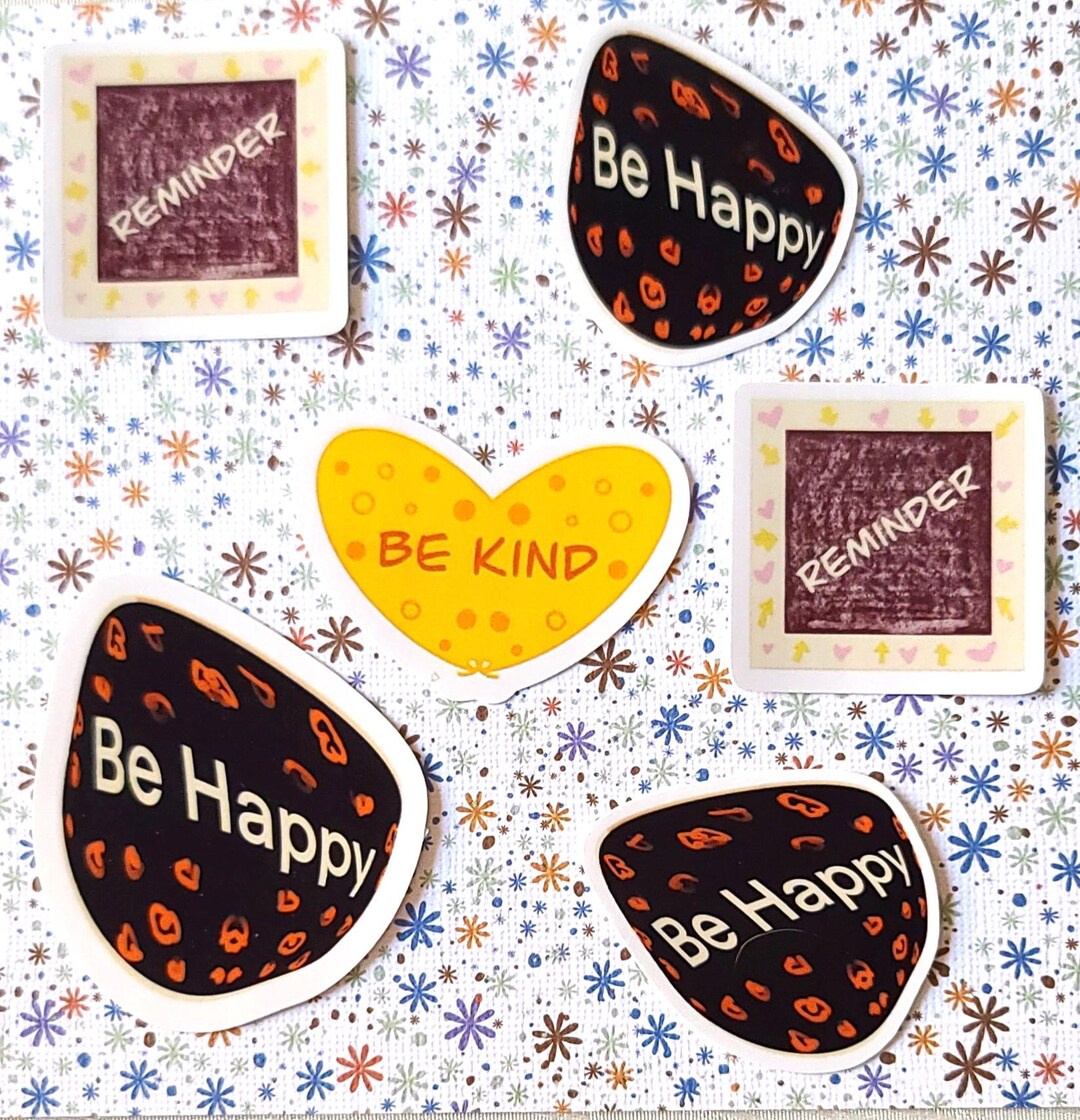 6 Piece Positivity Sticker Set - Etsy