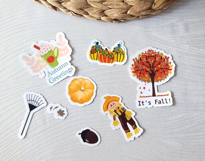 8 Piece "it's Fall!" Sticker Set - Etsy