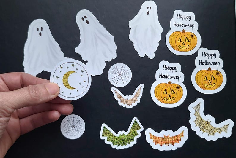 13 Piece Halloween Sticker Set - Etsy