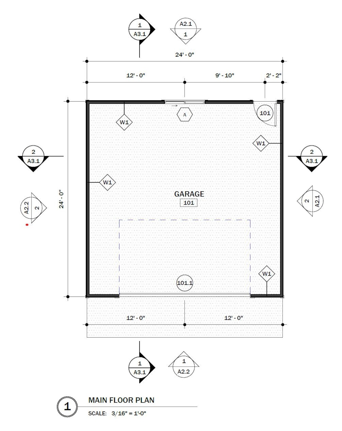 24'x24' Garage Plan – Modern Scandinavian Design With Spacious Storage ...