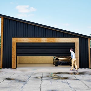 24x24 Modern Garage Plan | Spacious Two-car Garage With Contemporary ...