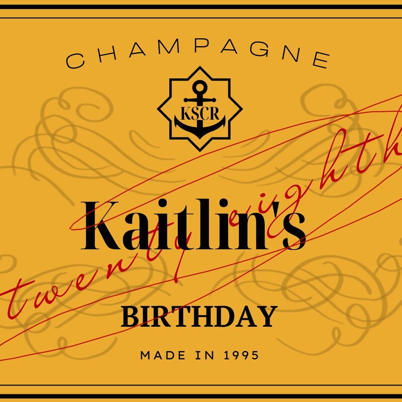 Anniversary Veuve Label - Etsy
