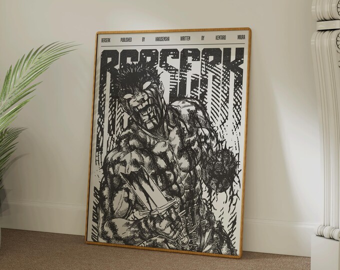 Berserk Guts Manga Poster: 8K Anime Wall Art (digital Download) - Etsy