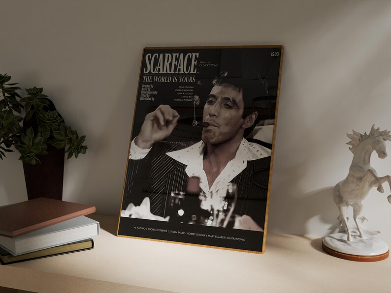 Scarface Movie Poster: Minimalist Vintage Wall Art (digital Download ...