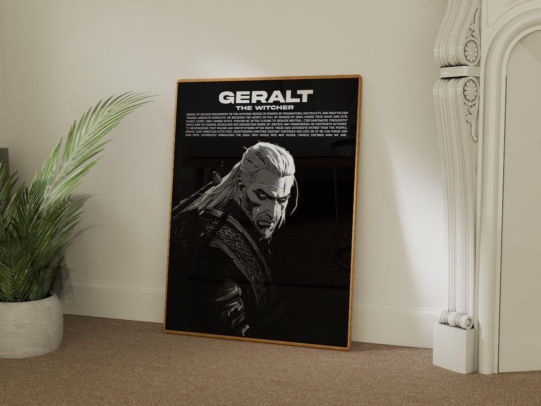 The Witcher Geralt Poster 8K High Quality - DIGITAL - Vintage Prints ...