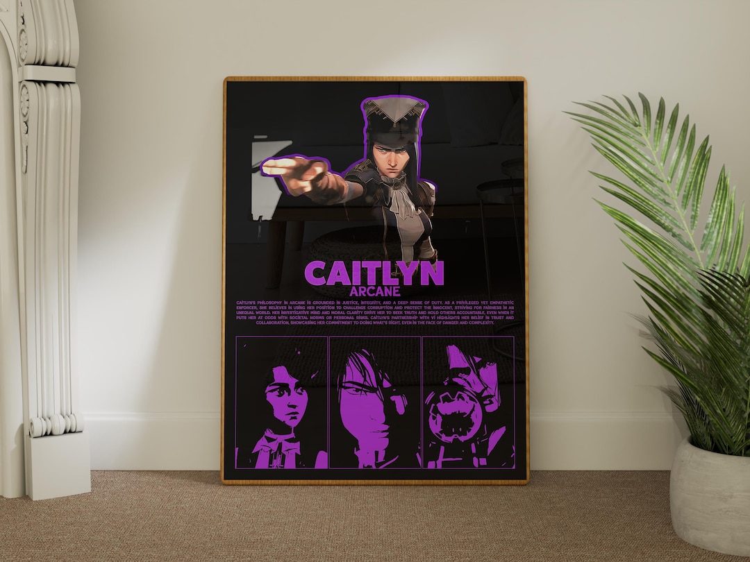 Arcane Caitlyn Poster: Vintage Minimalist League of Legends Print ...