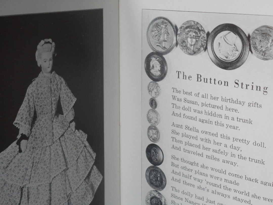 VINTAGE the Button String First Printing 1942 Thelma Shull Hard Cover ...