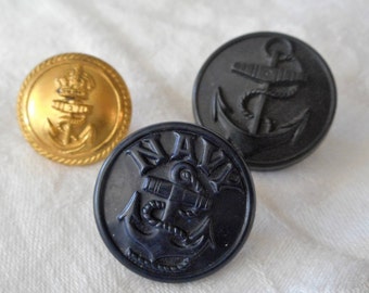 Navy uniform buttons | Etsy
