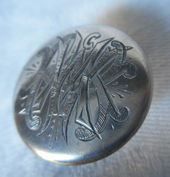 ANTIQUE VINTAGE Marked Monogram Initial Silver Adornm… - Gem