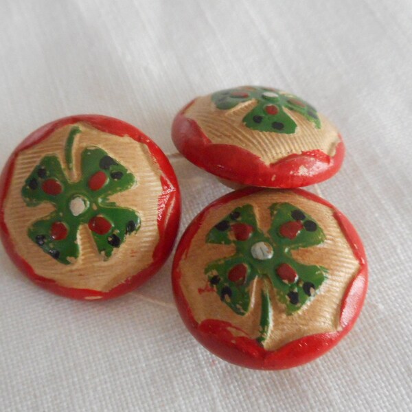 Shamrock Buttons - Etsy