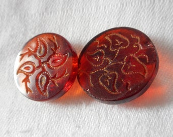 Antique Glass Buttons - Etsy