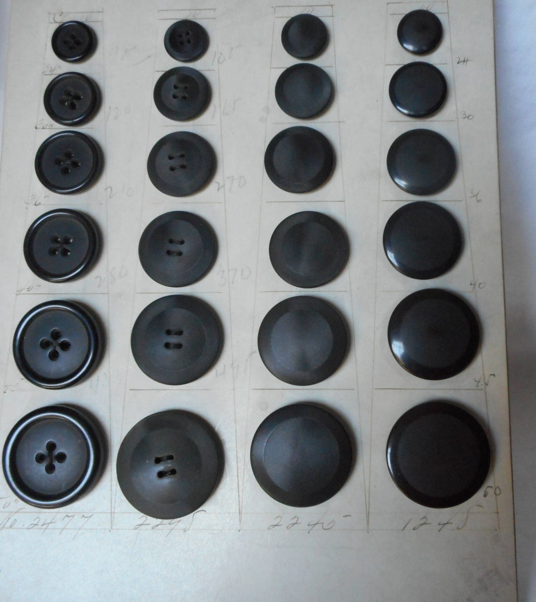 Lot/ 24 Antique Vintage Black Composition Salesman Sample Card Clothing ...