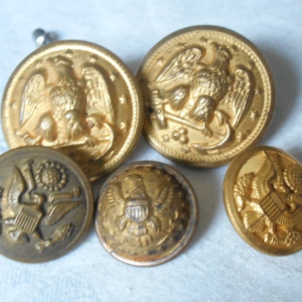Gold American Eagle Buttons - Etsy