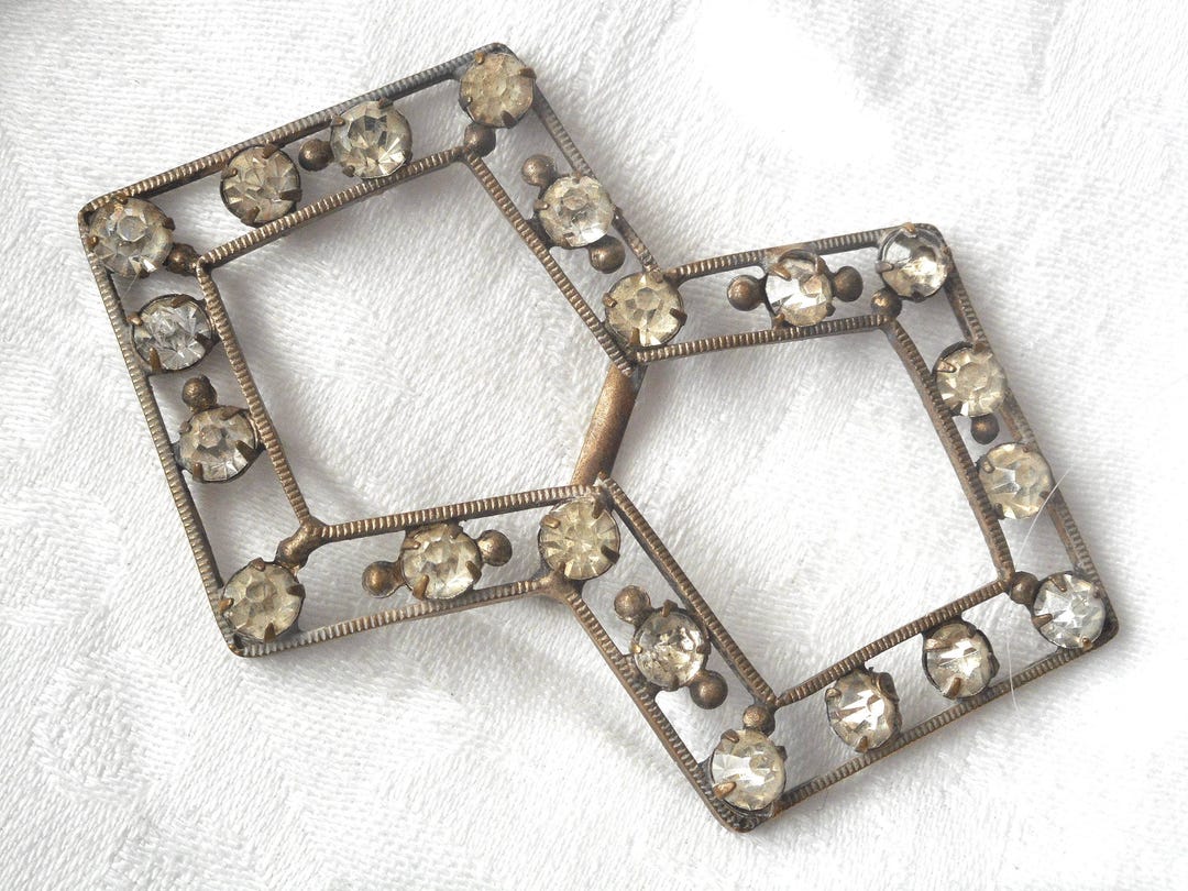 Vintage Rhinestone Slide Belt Buckle: Costume Clothing Supply - Etsy