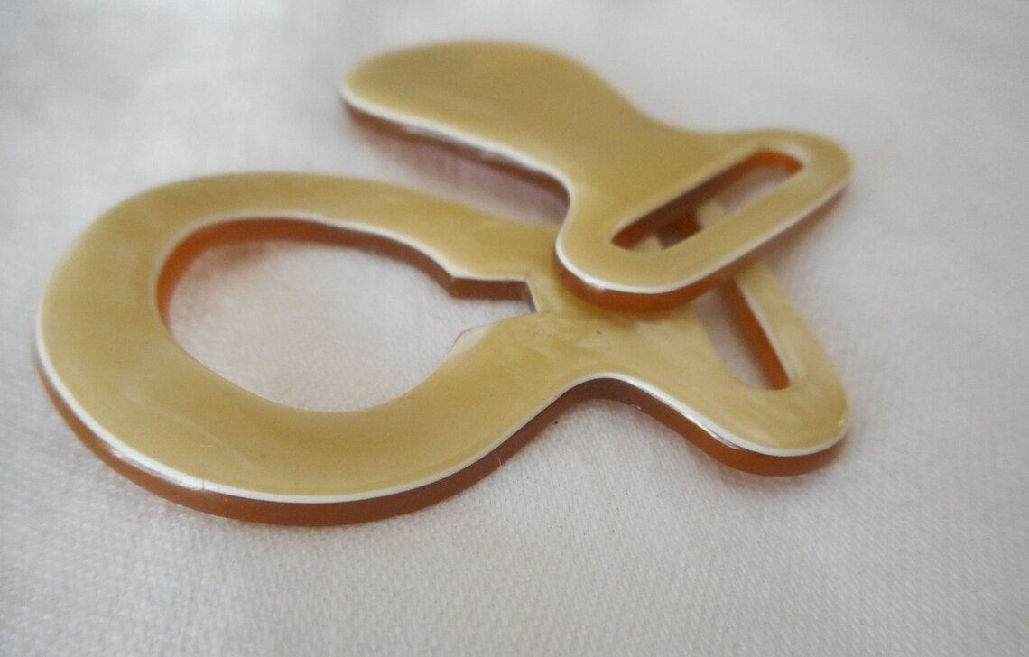 3 1/8 VINTAGE Cream on Butterscotch Layer Celluloid - Etsy