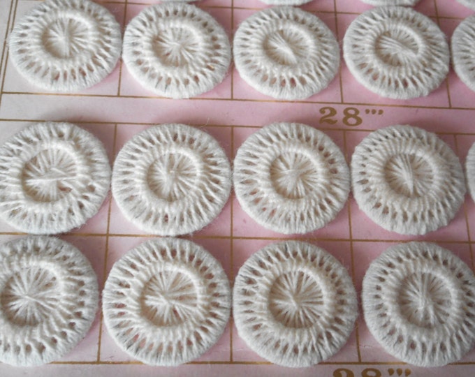 Set/12 VINTAGE 3/4 Cream White Thread Textile Fabric Dorset Store Card ...