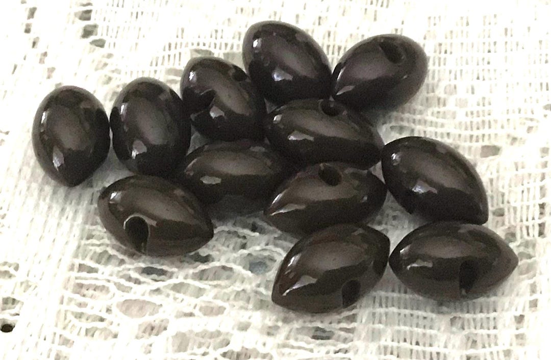 Set/12 VINTAGE 1/2” Football Shape French Casein Plastic Costume ...