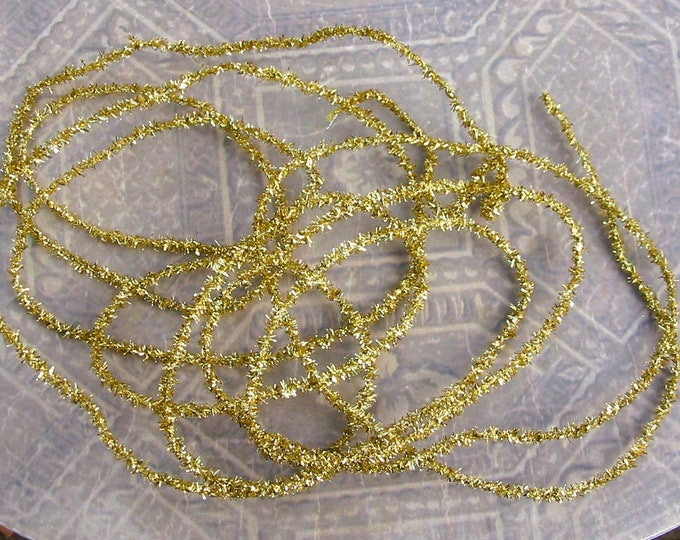 10 Feet of Gold Wired German Christmas Lametta Tinsel - Etsy