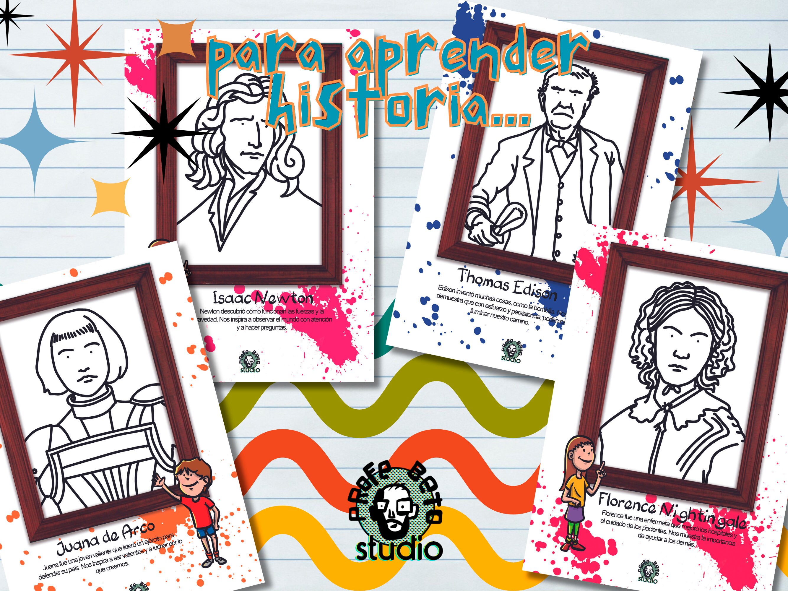 Historical Figures Coloring Pages - 20 Educational Heroes & Heroines ...