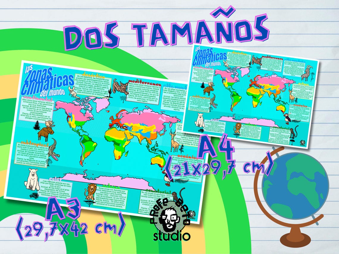 Educational Climate Zones Poster | Flora and Fauna | Downloadable A3/A4 ...