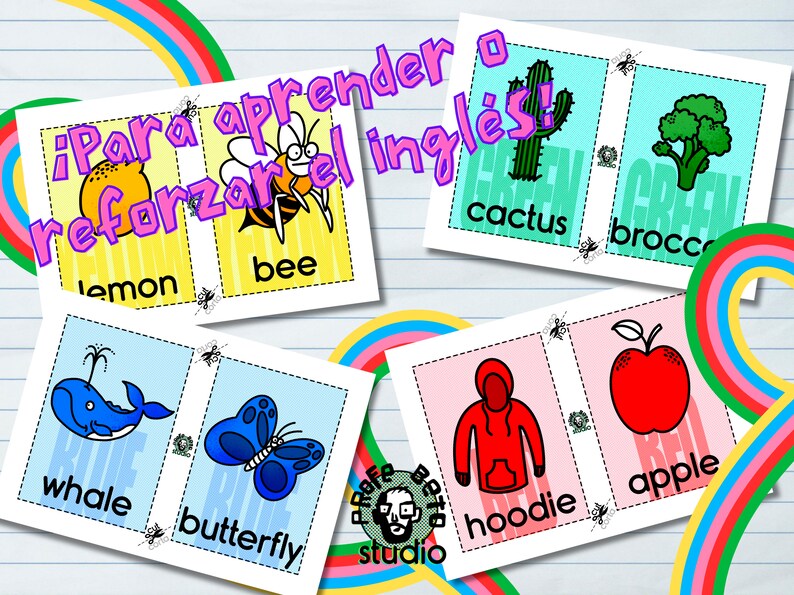 Primary Colors Flashcards in English for Toddlers Fun Learning Red ...