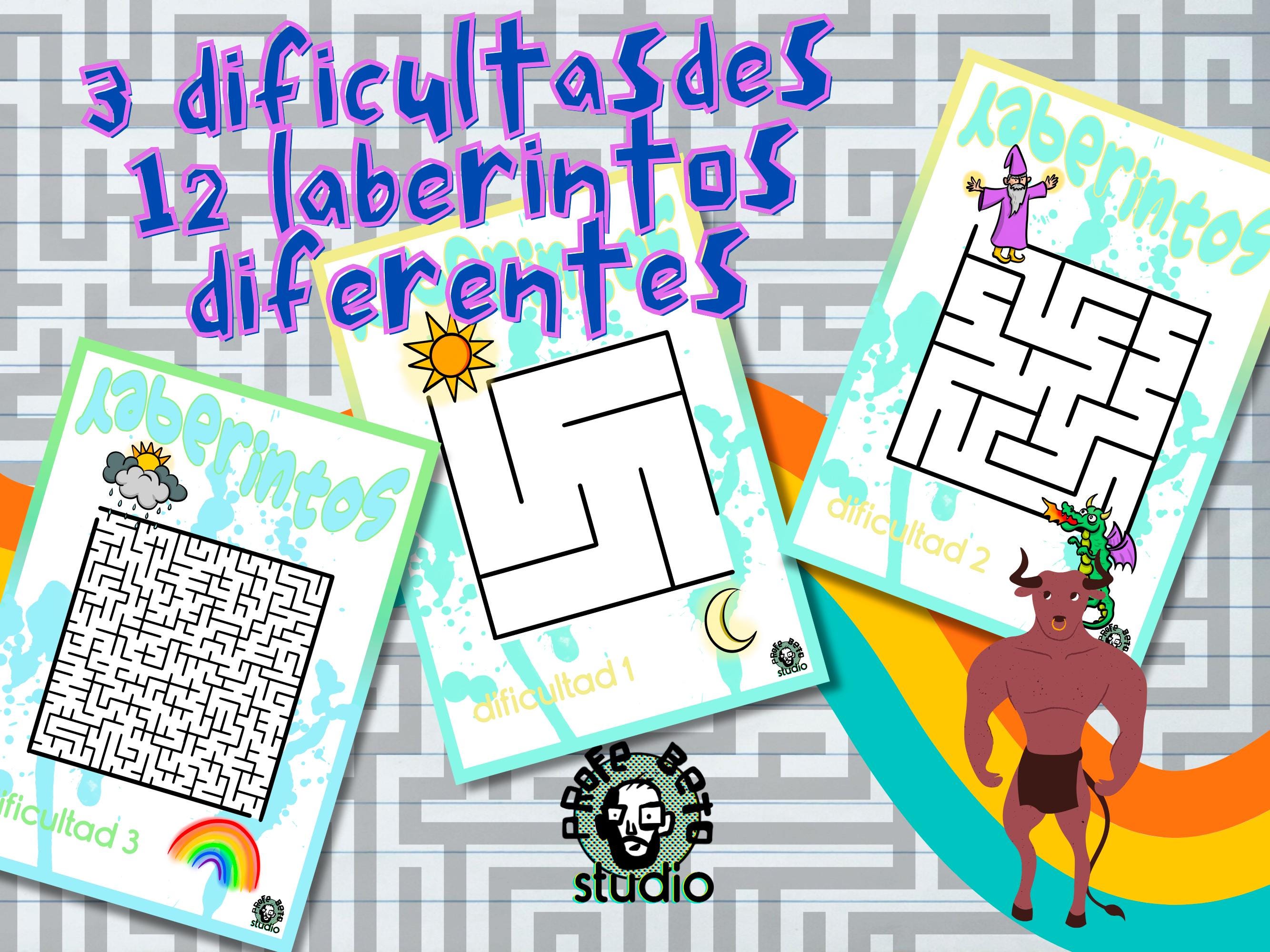 Printable Maze Game for Kids | 12 Mazes in 3 Levels | Montessori Fine ...