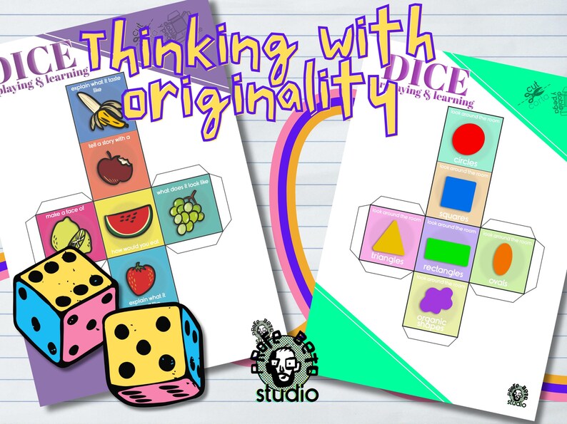 Printable Montessori Dice Game in English - 4 DIY Educational Dice for ...