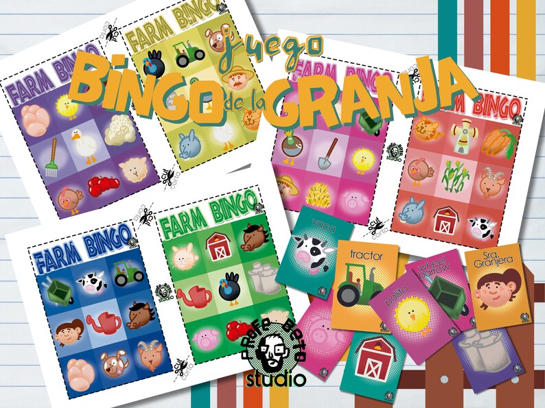 Educational Farm Animal Bingo Game for Toddlers | Printable ...