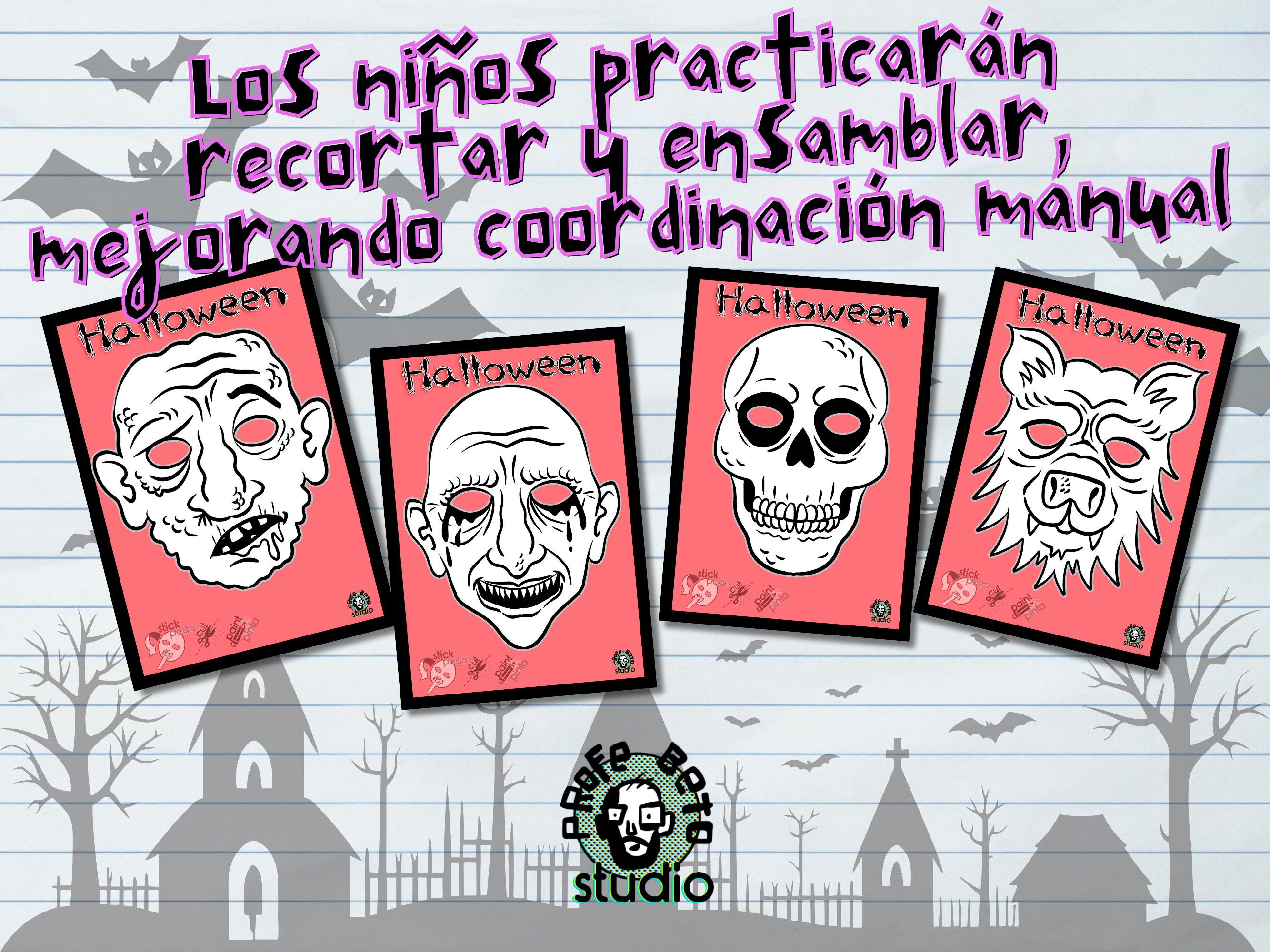 Halloween Printable Masks for Kids | DIY Monster Masks for Coloring ...