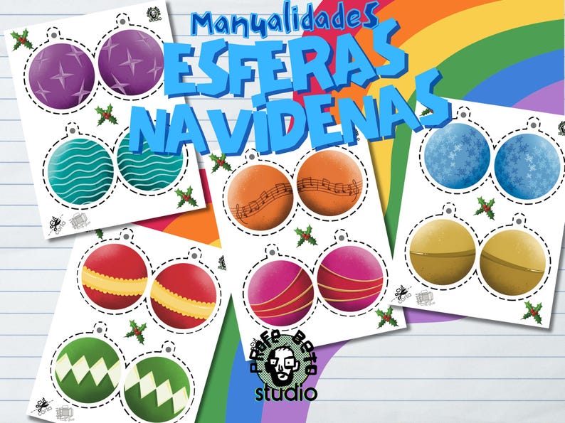 Printable Christmas Ornaments for Kids DIY Holiday Craft, Cut & Paste ...