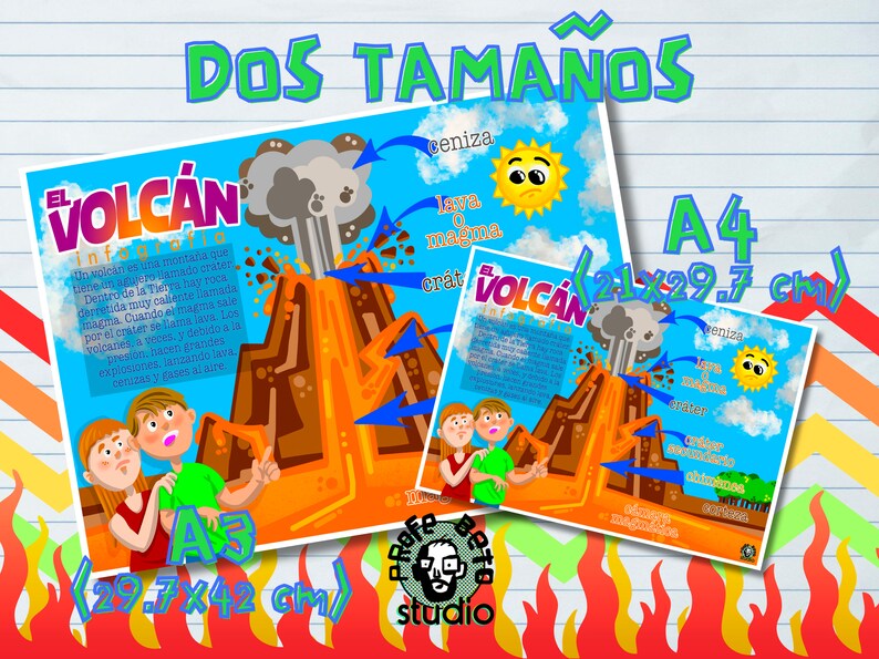 Volcano Visual Guide for Kids Educational Toy Fun and Visual Learning ...