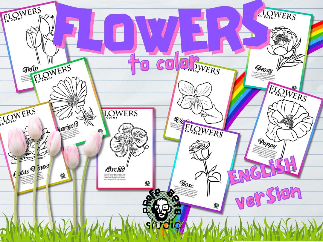 Flower Coloring Pages for Kids – Educational Printable PDF With Fun ...