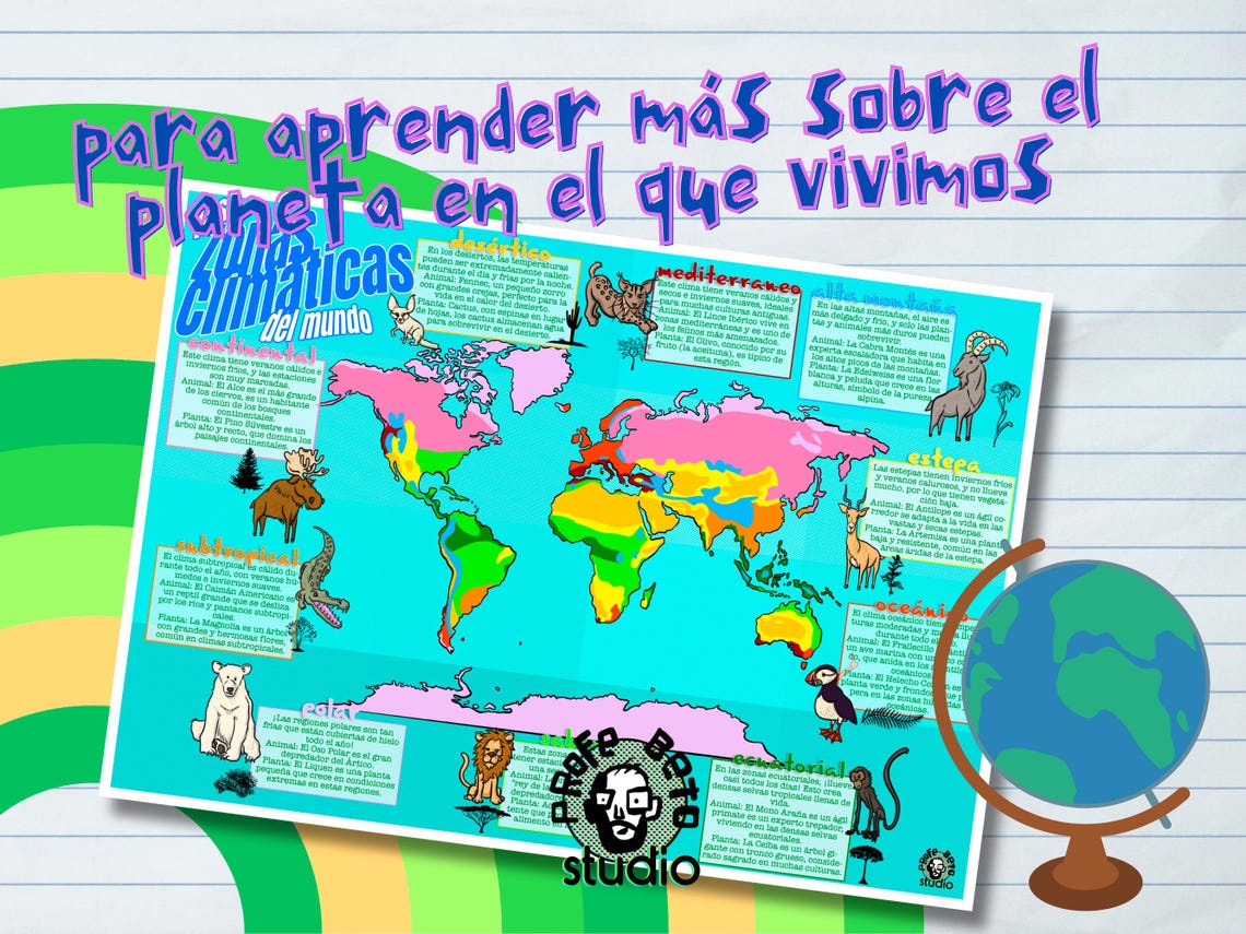 Educational Climate Zones Poster | Flora and Fauna | Downloadable A3/A4 ...