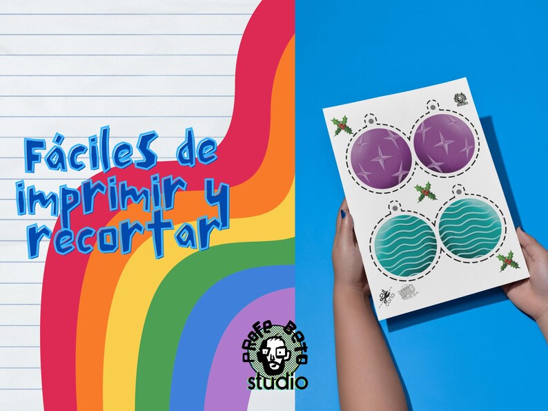 Printable Christmas Ornaments for Kids DIY Holiday Craft, Cut & Paste ...