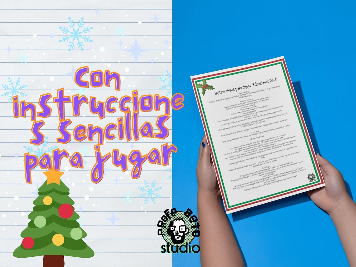 Christmas Feud Digital Game in Spanish Montessori Xmas Activity ...