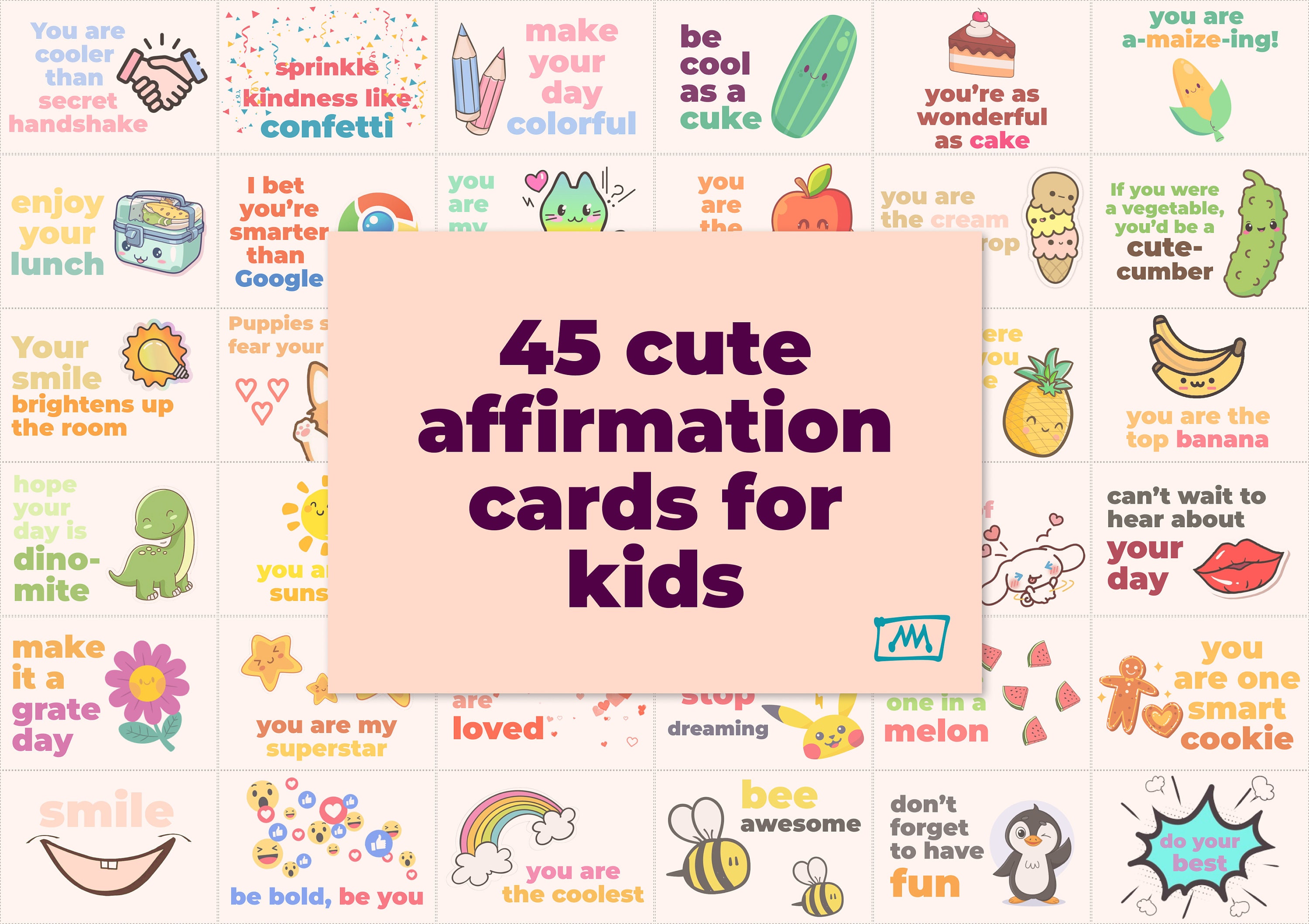 Lunch Box Notes Printable, Lunch Notes for Kids, Kindness Cards, Back ...