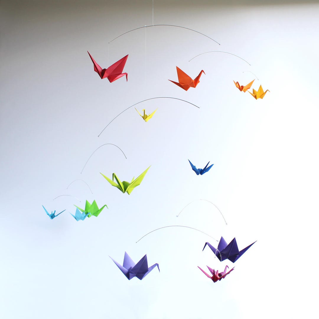 Modern Colorful Bird Mobile - Etsy