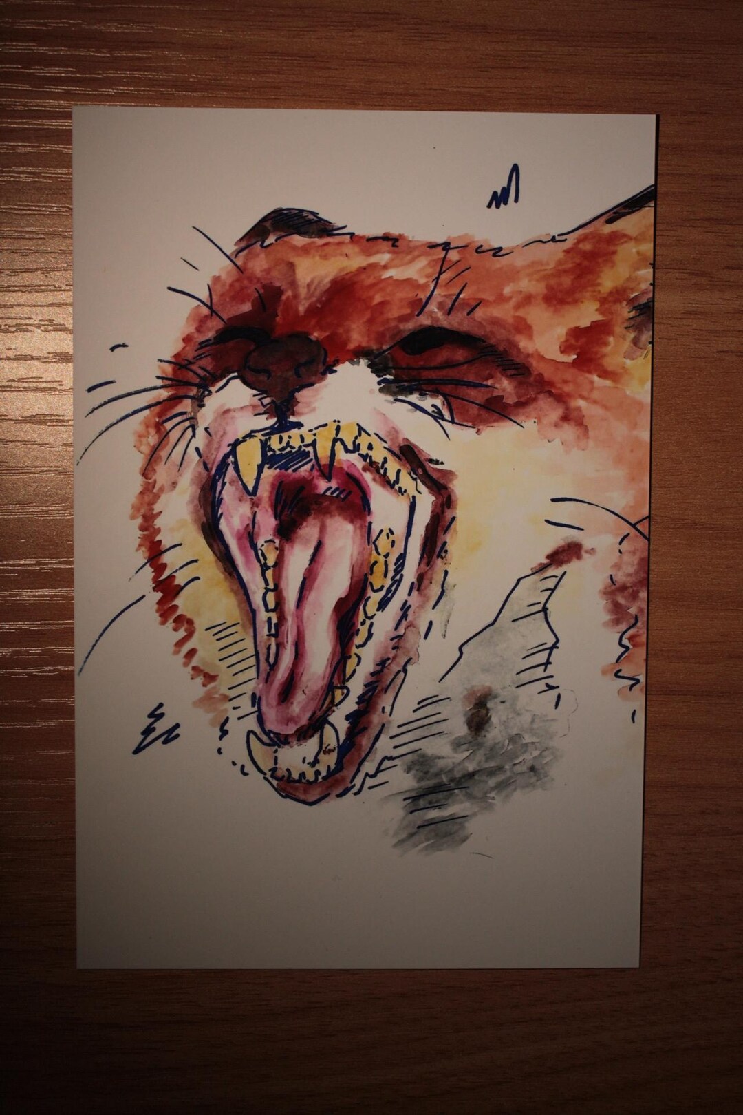 Screaming Fox Watercolor PRINTS - Etsy