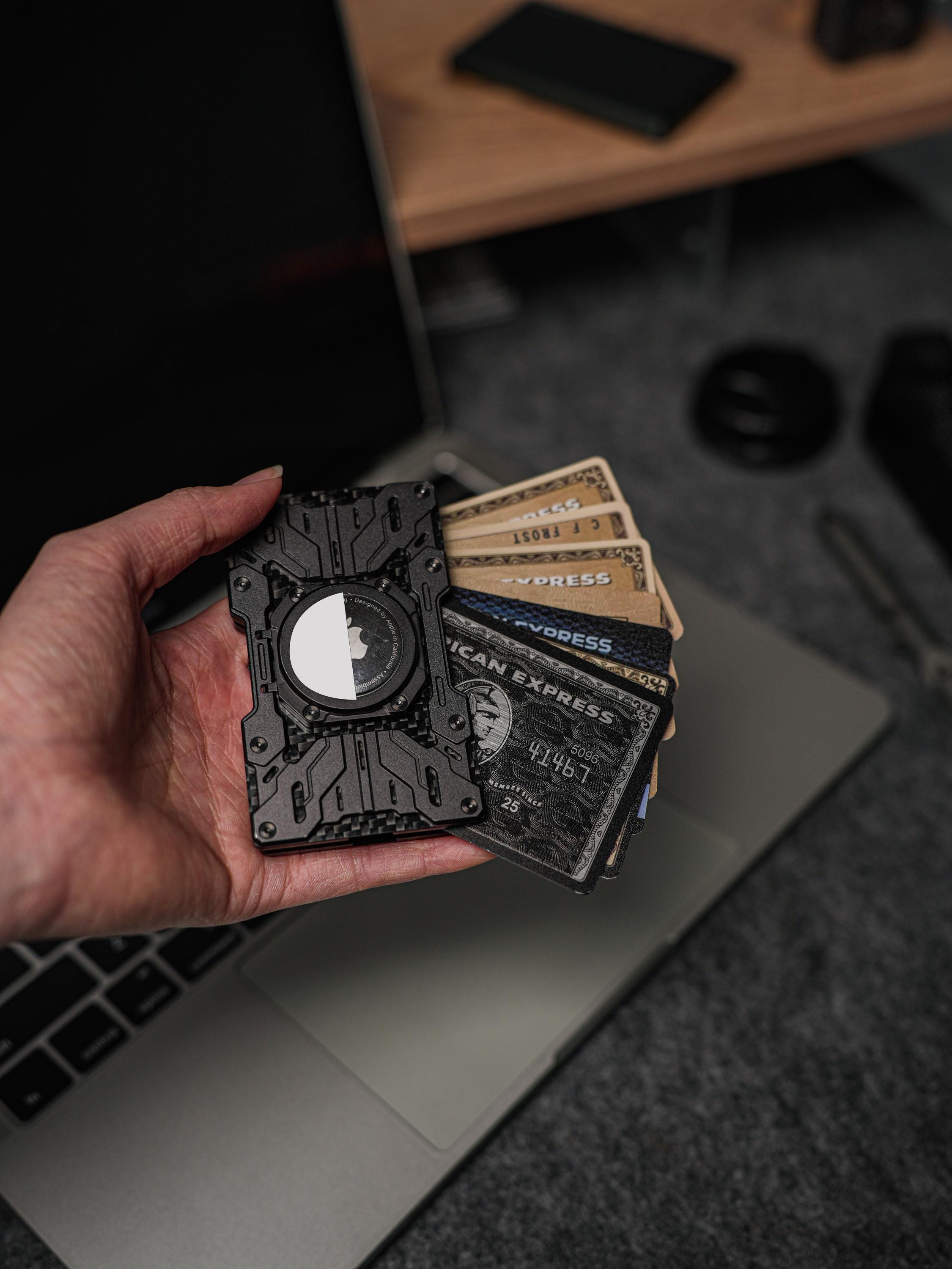 Personalized Wallet ,men's Wallet With AirTag Clip,credit Card Clip ...