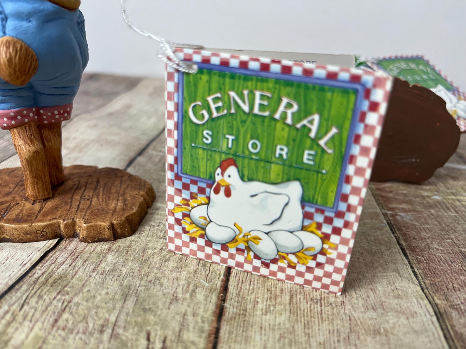Vintage Department 56 GENERAL STORE Rabbits Playing Baseball With ...