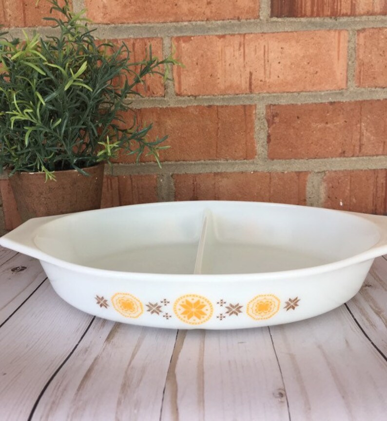 Vintage Pyrex 1960s Town and Country Split Casserole Dish/no Lid - Etsy