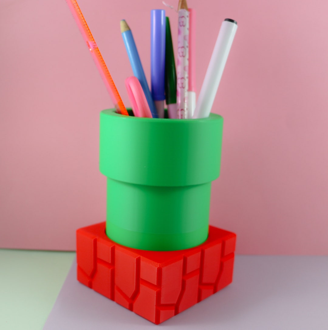 Mario Bros Pipe-shaped Pencil Holder Fun and Functional Desk Accessory ...