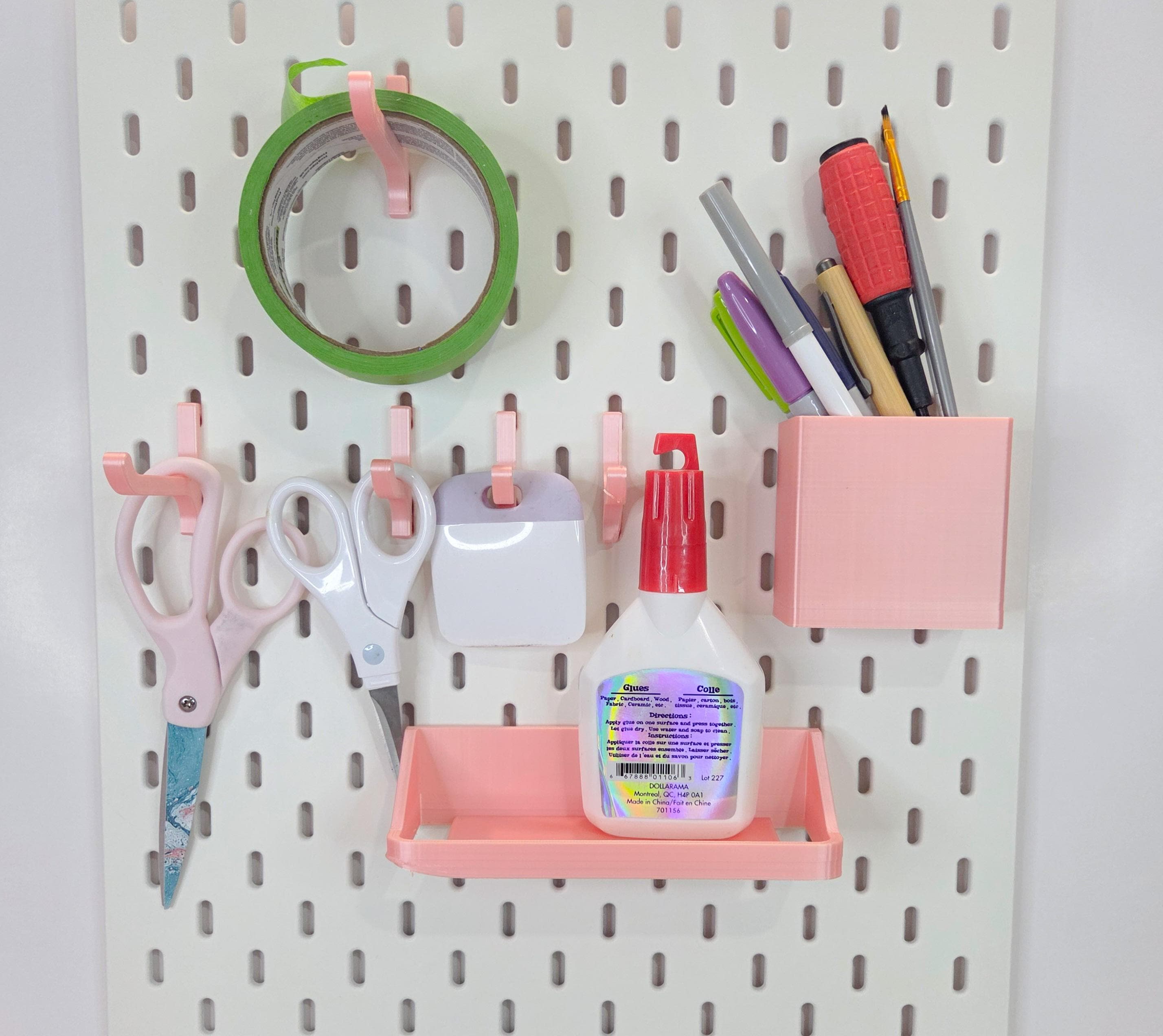 Ikea Skadis Pegboard Accessories Set, Pegboard Office Bins, Pegboard ...