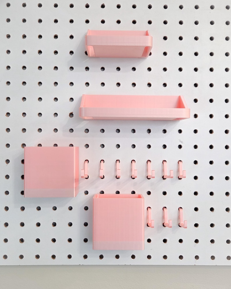 Standard Pegboard Accessories Set, Pegboard Bin, Craft Room Pegboard ...