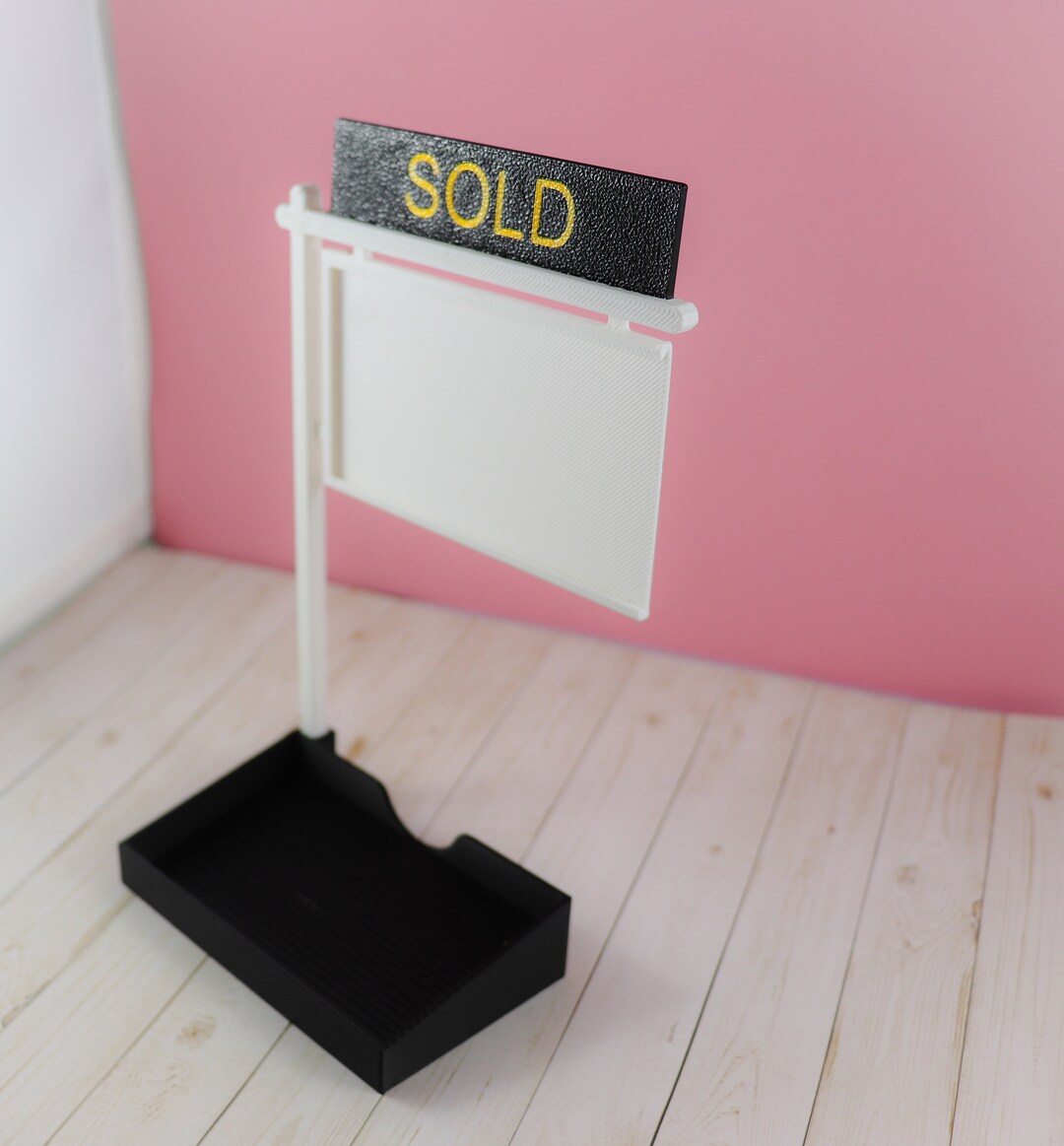 Realtor Sold Sign Business Card Holder: Custom Real Estate Desk Decor ...